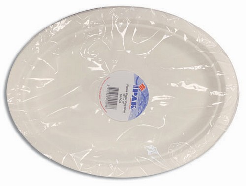 IPAK PLATES PAPER PULP OVAL 8" 10 pcs. - Arkadia Foodstore Gozo